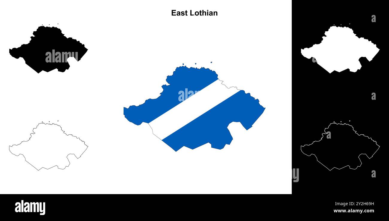 East Lothian blank outline map set Stock Vector Image & Art - Alamy