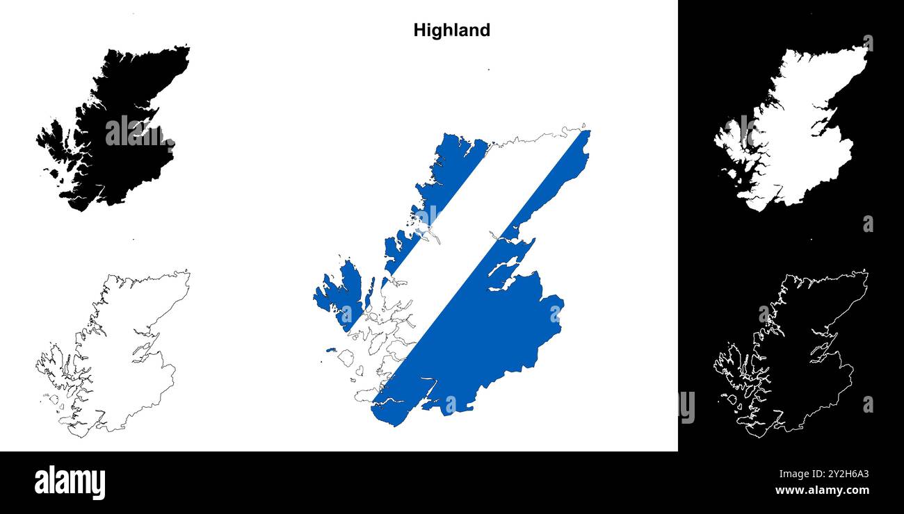 Map of highland hi-res stock photography and images - Alamy