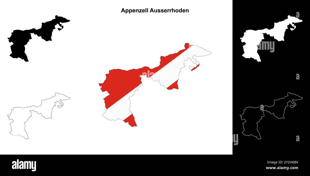 Appenzell ausserrhoden map vector hi-res stock photography and images ...