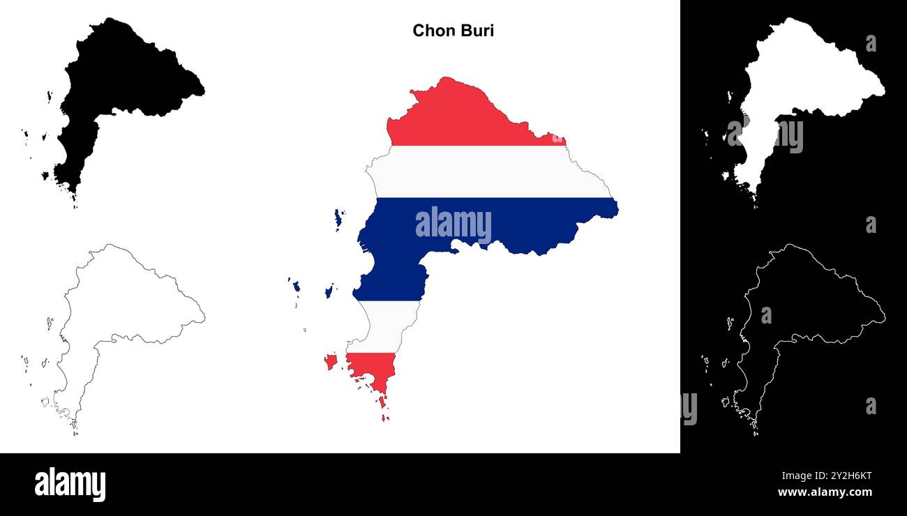 Map of chon buri hi-res stock photography and images - Alamy