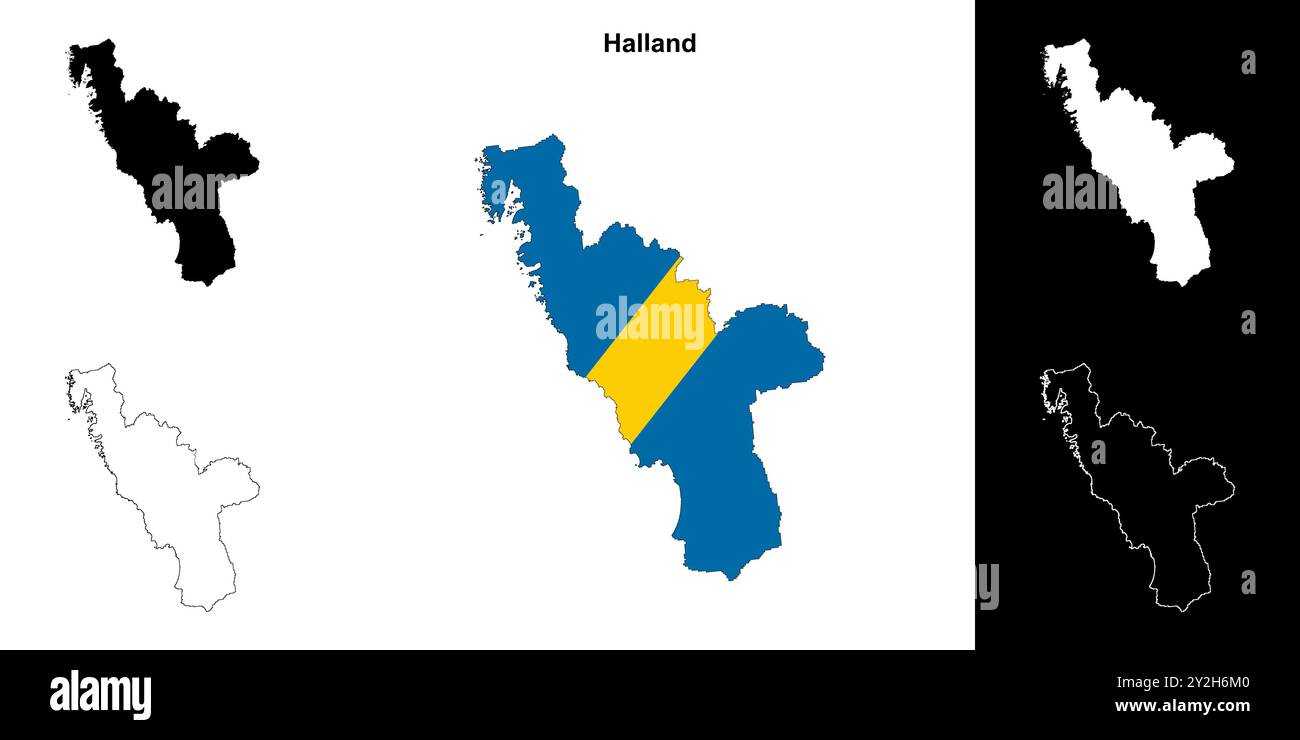 Blank halland map hi-res stock photography and images - Alamy