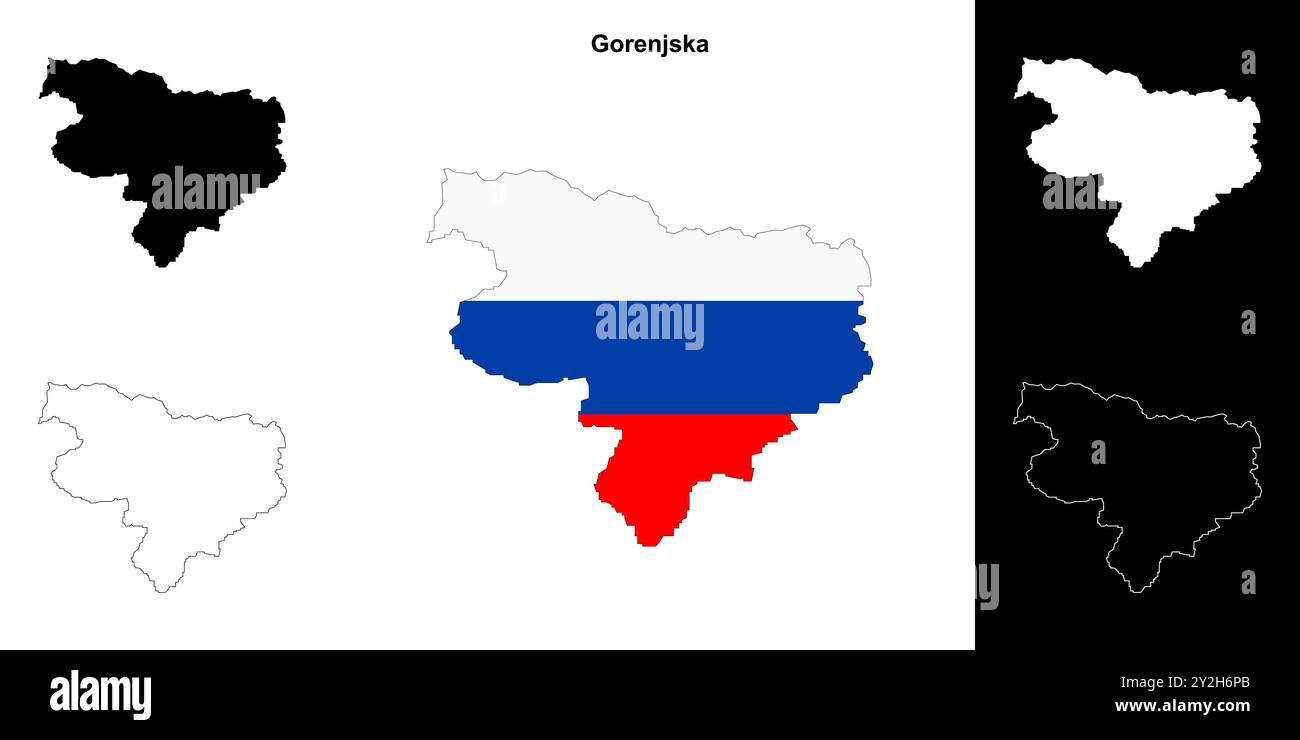Gorenjska region outline map set Stock Vector Image & Art - Alamy