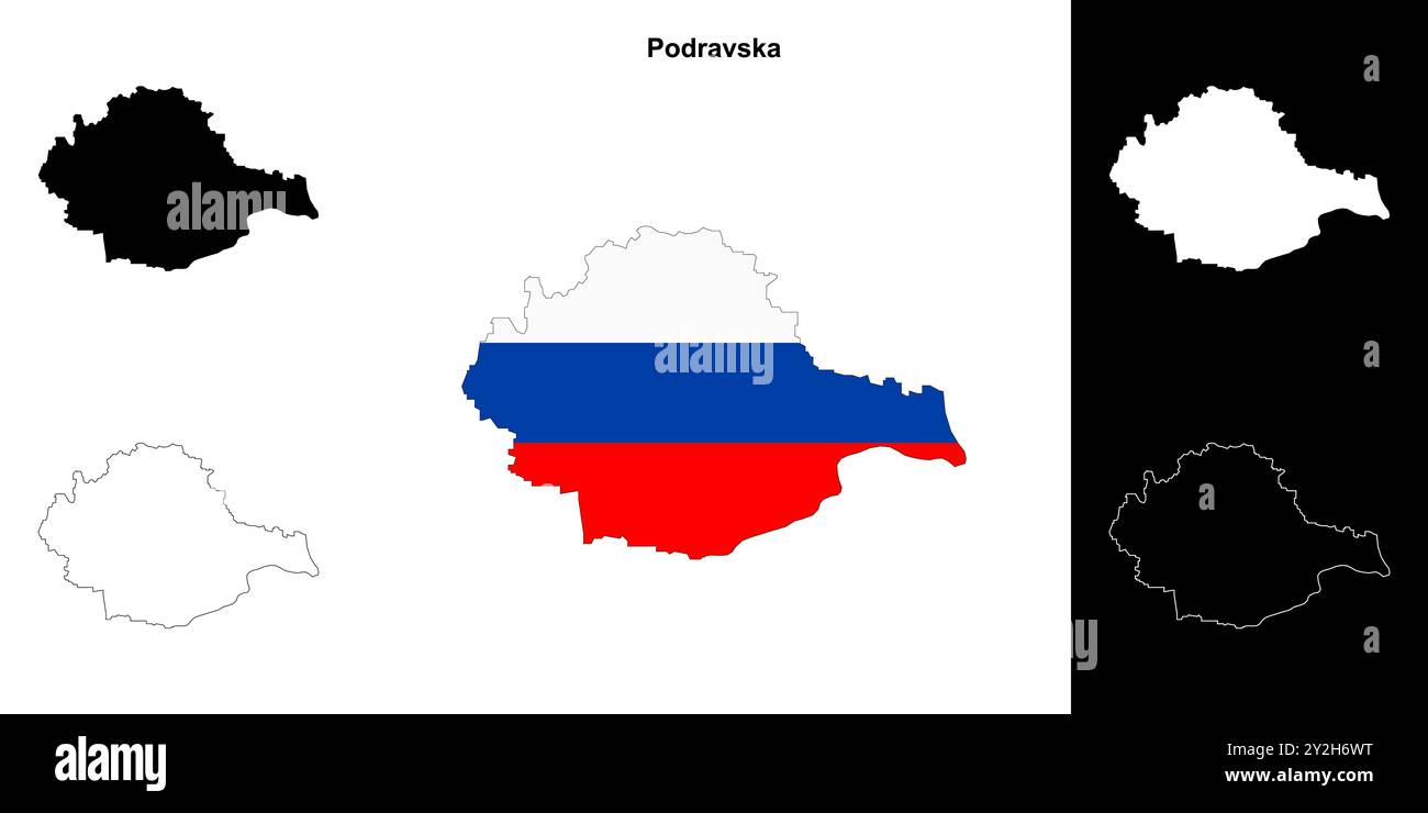 Podravska region outline map set Stock Vector Image & Art - Alamy