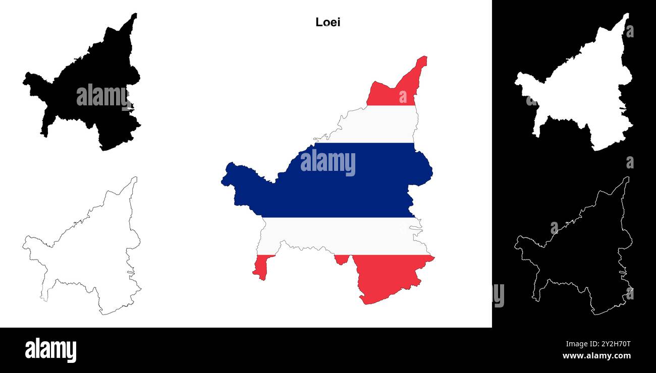 Loei province outline map set Stock Vector Image & Art - Alamy
