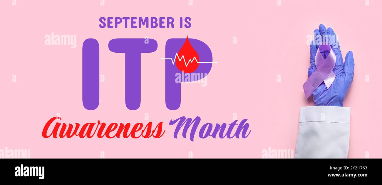 Banner for September ITP Awareness Month with doctors hand holding ...