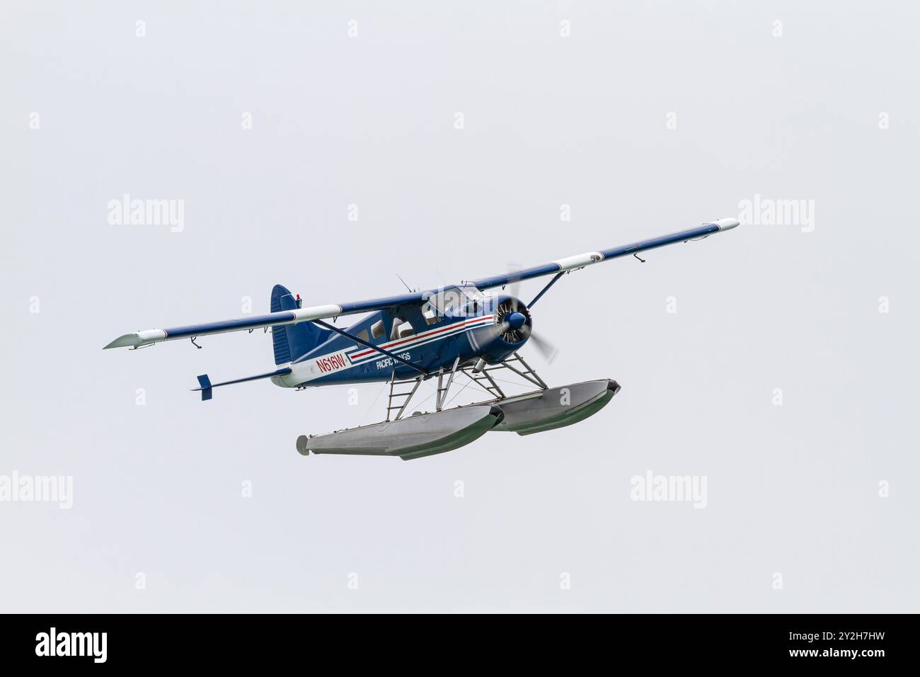 A view of a float plane operating in Southeast Alaska, USA, Pacific ...