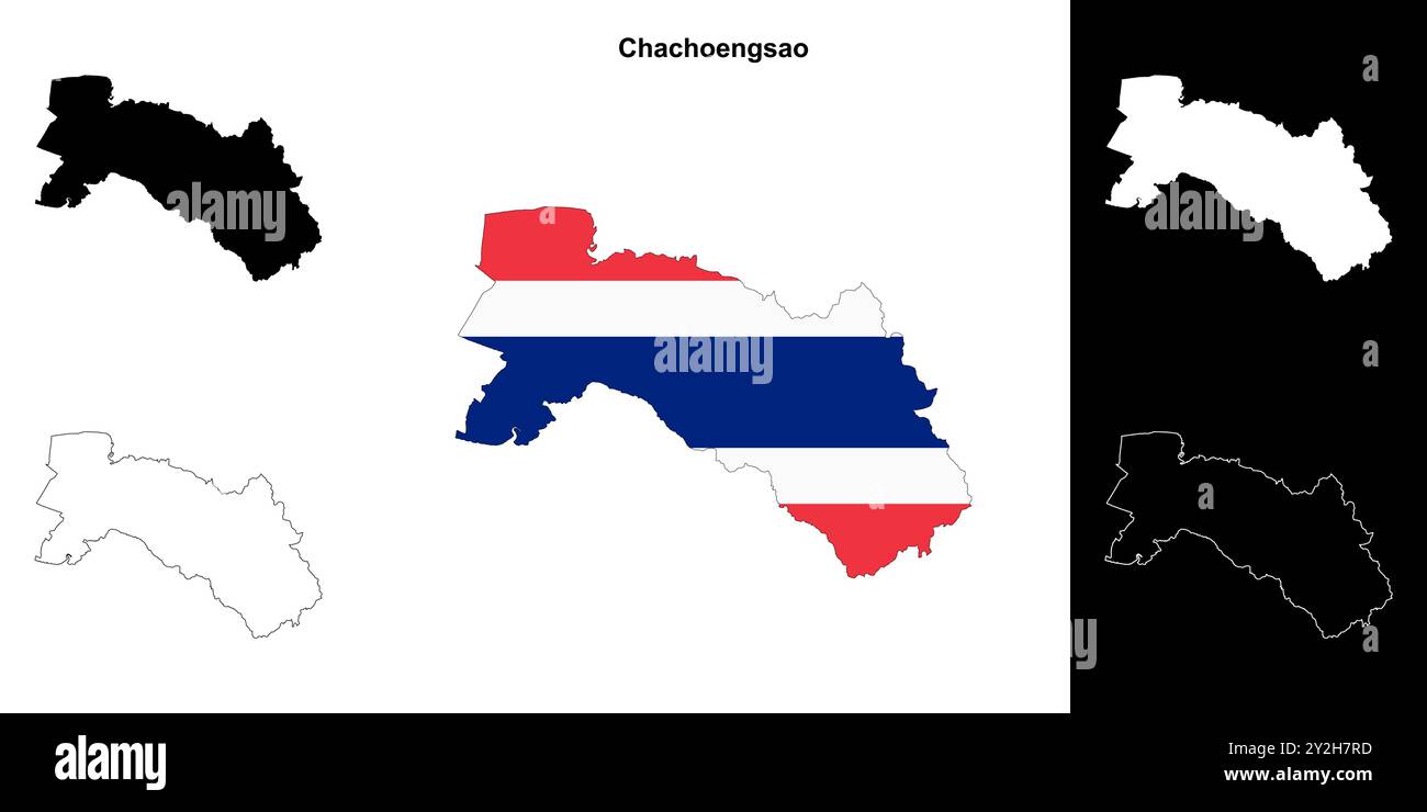 Chachoengsao province map hi-res stock photography and images - Alamy