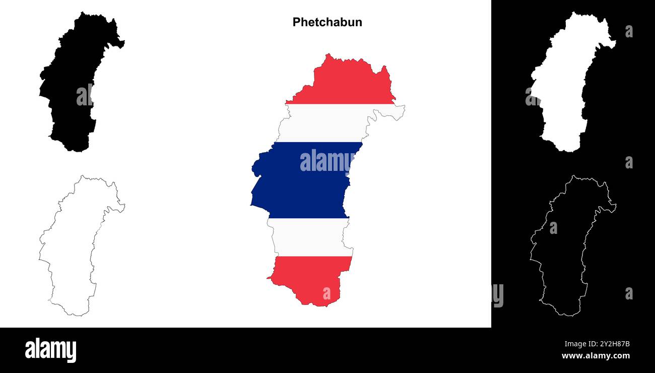 Phetchabun province outline map set Stock Vector Image & Art - Alamy
