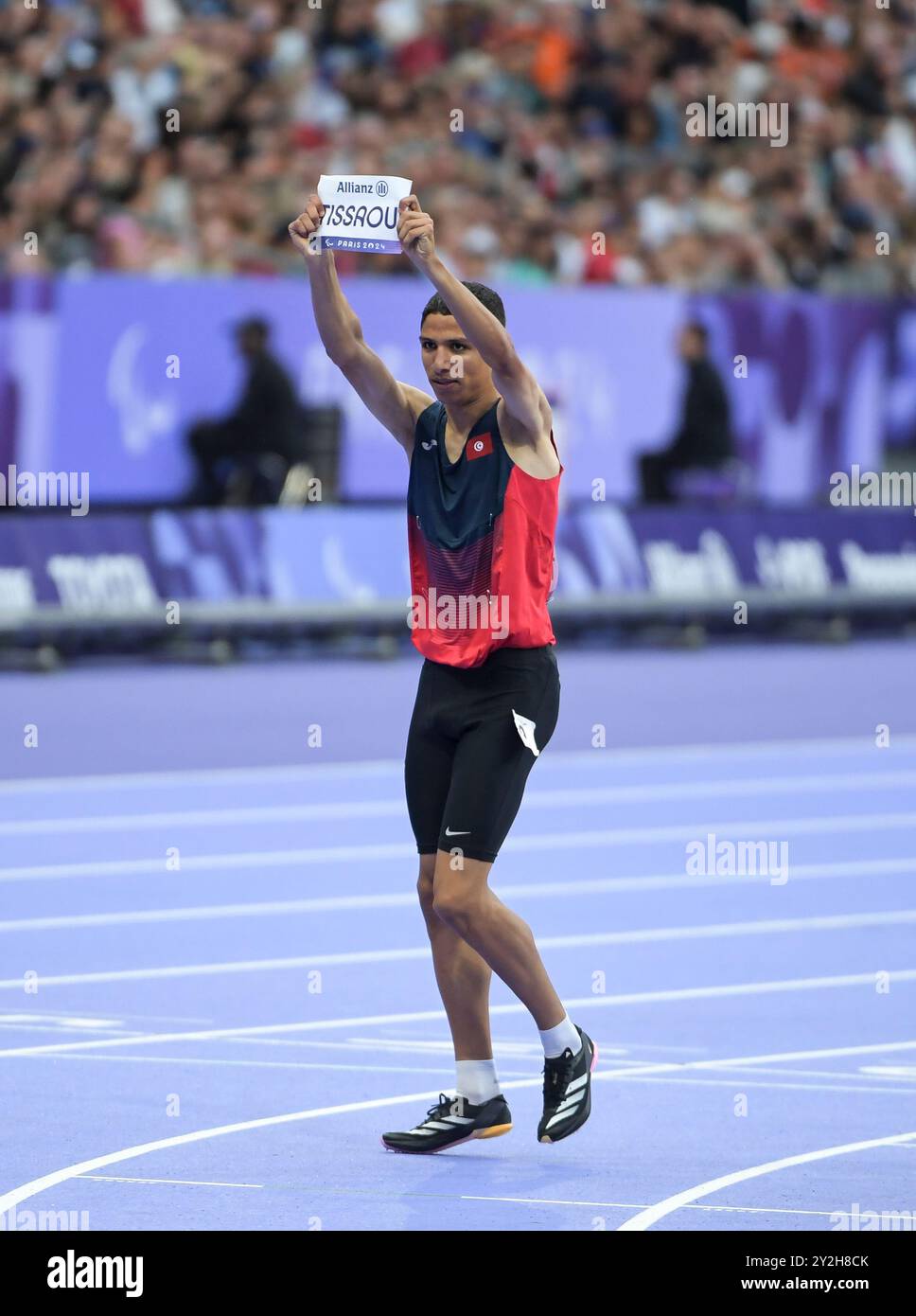 Amen Allah Tissaoui of Tunisia competing in the men’s 1500m T38 at the ...
