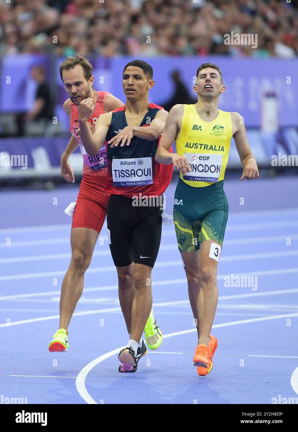 Amen Allah Tissaoui of Tunisia, Nate Riech of Canada and Reece Langdon ...