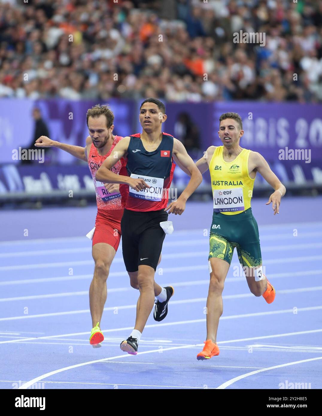 Amen Allah Tissaoui of Tunisia, Nate Riech of Canada and Reece Langdon ...