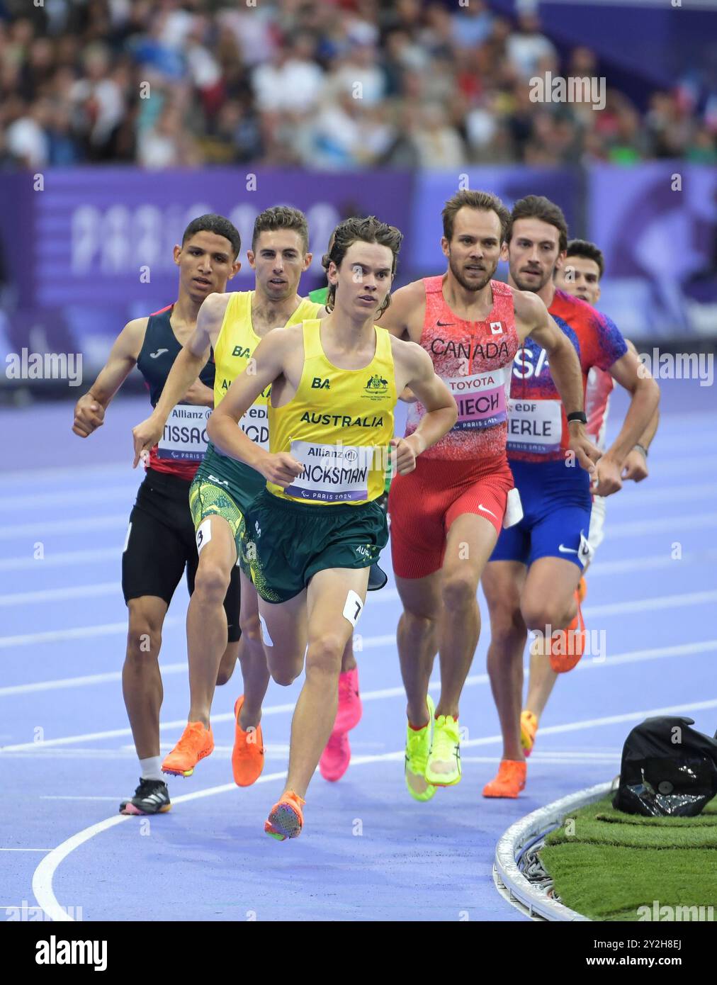 Angus Hincksman of Australia competing in the men’s 1500m T38 at the ...