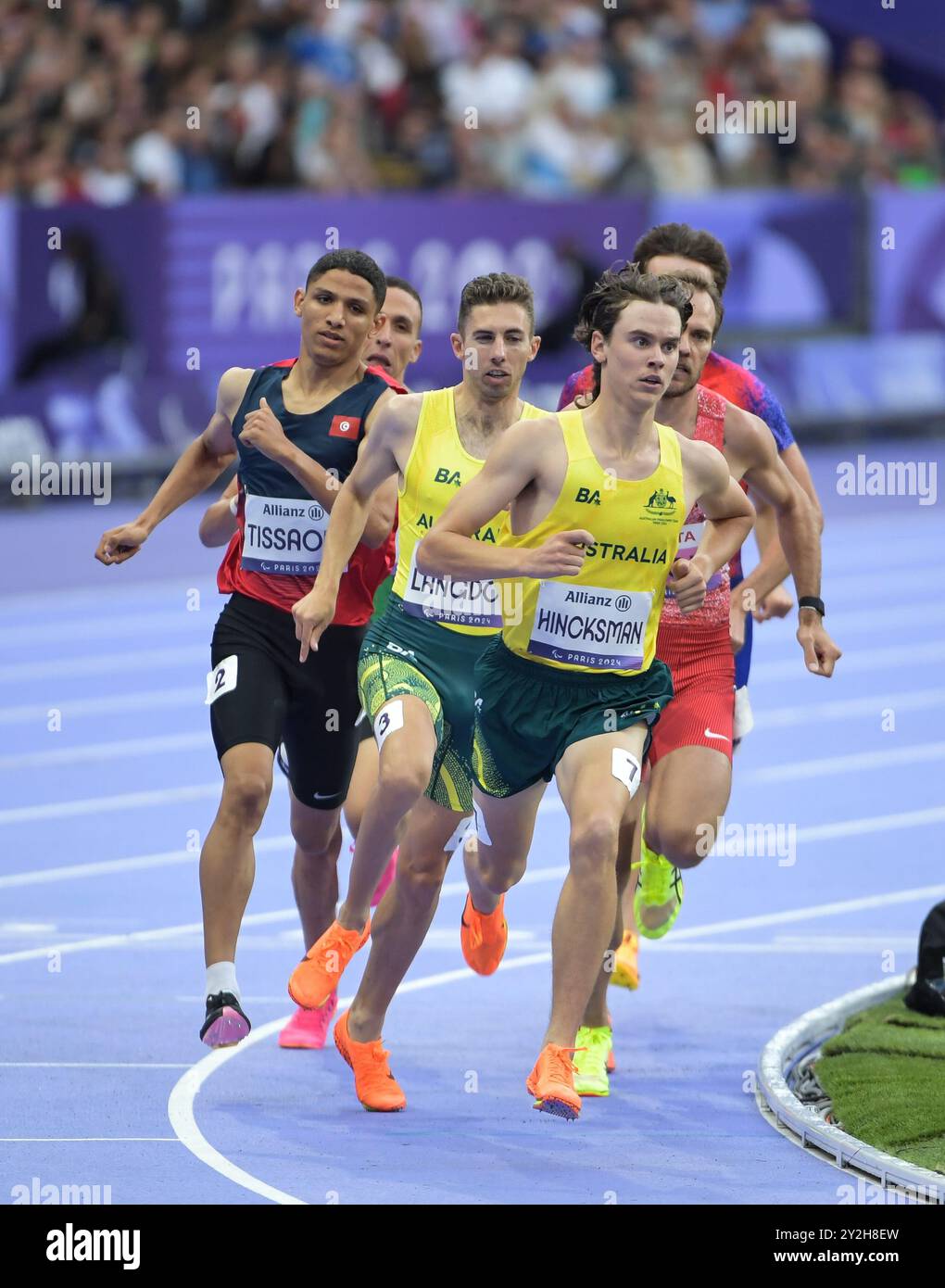 Angus Hincksman of Australia competing in the men’s 1500m T38 at the ...