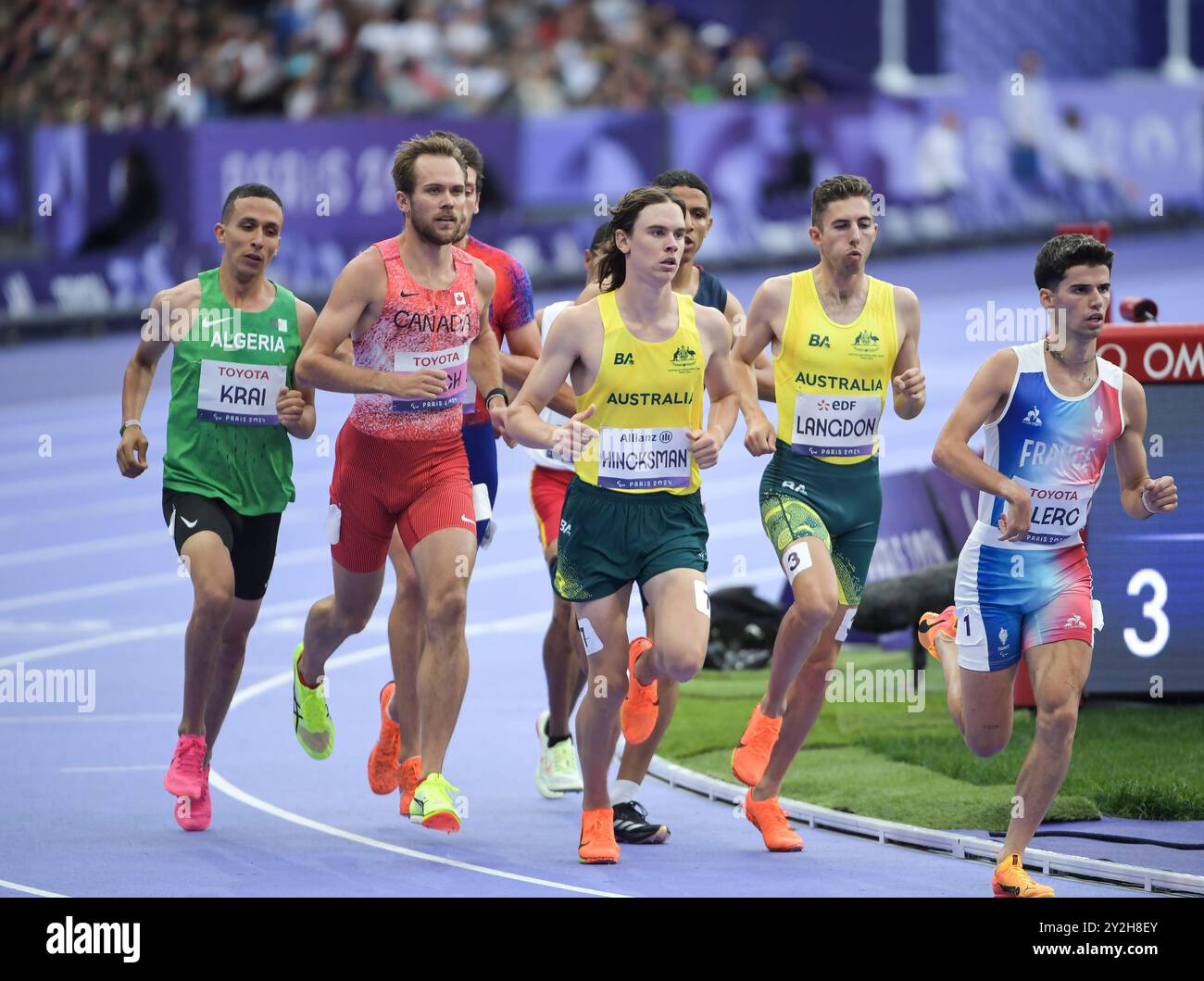 Angus Hincksman of Australia competing in the men’s 1500m T38 at the ...