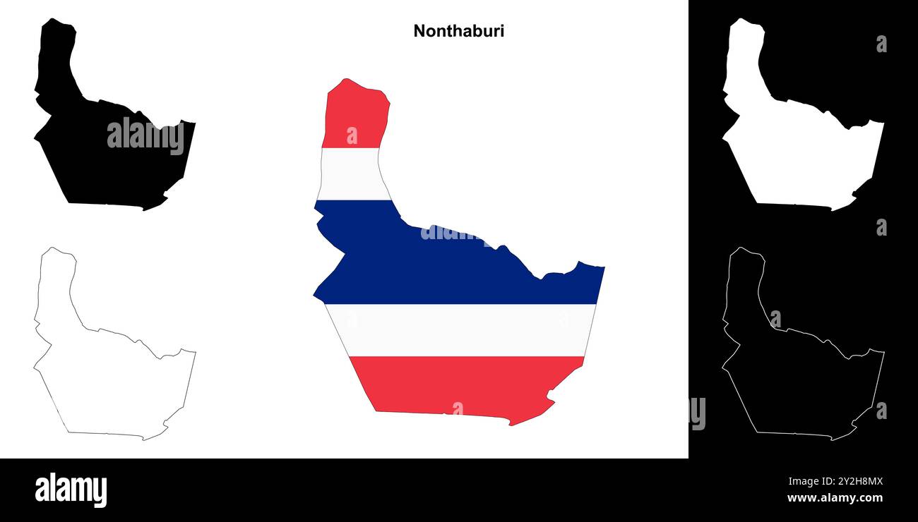 Nonthaburi province outline map set Stock Vector Image & Art - Alamy