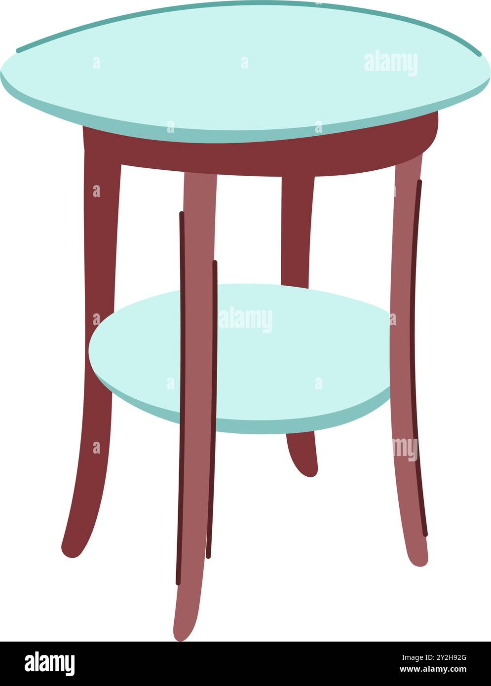 minimalist glass table cartoon vector illustration Stock Vector Image ...