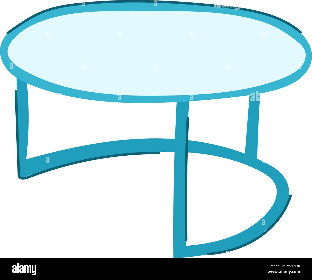 sleek glass table cartoon vector illustration Stock Vector Image & Art ...