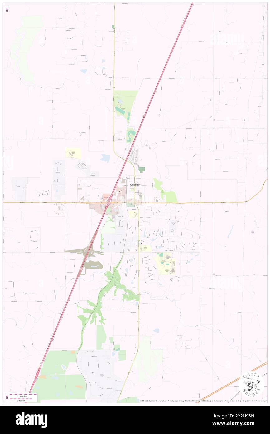 Kearney county map Cut Out Stock Images & Pictures - Alamy