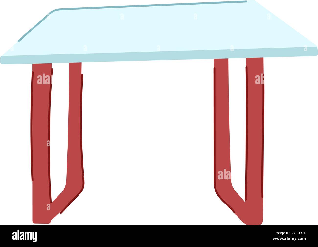 durable glass table cartoon vector illustration Stock Vector Image ...
