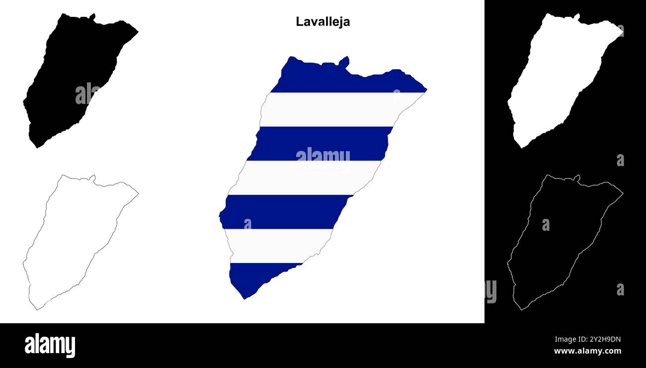 Lavalleja department outline map set Stock Vector Image & Art - Alamy