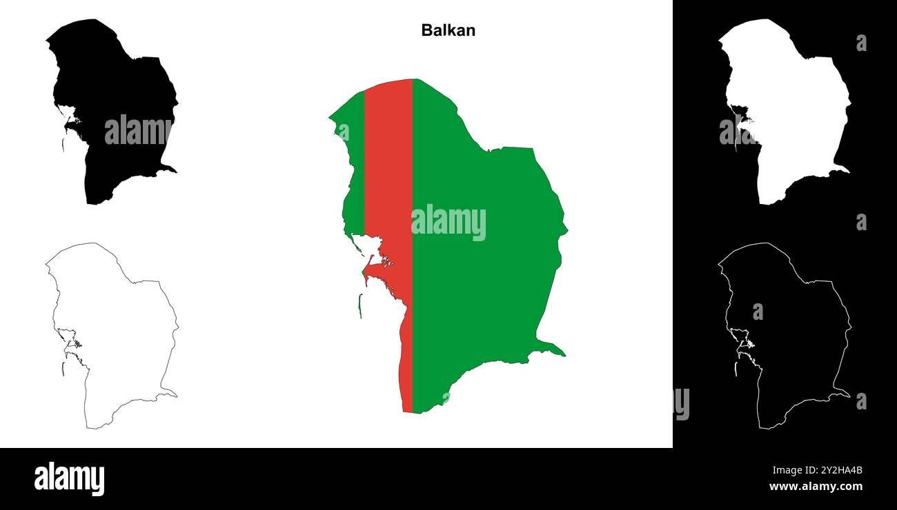 Balkan region outline map set Stock Vector Image & Art - Alamy