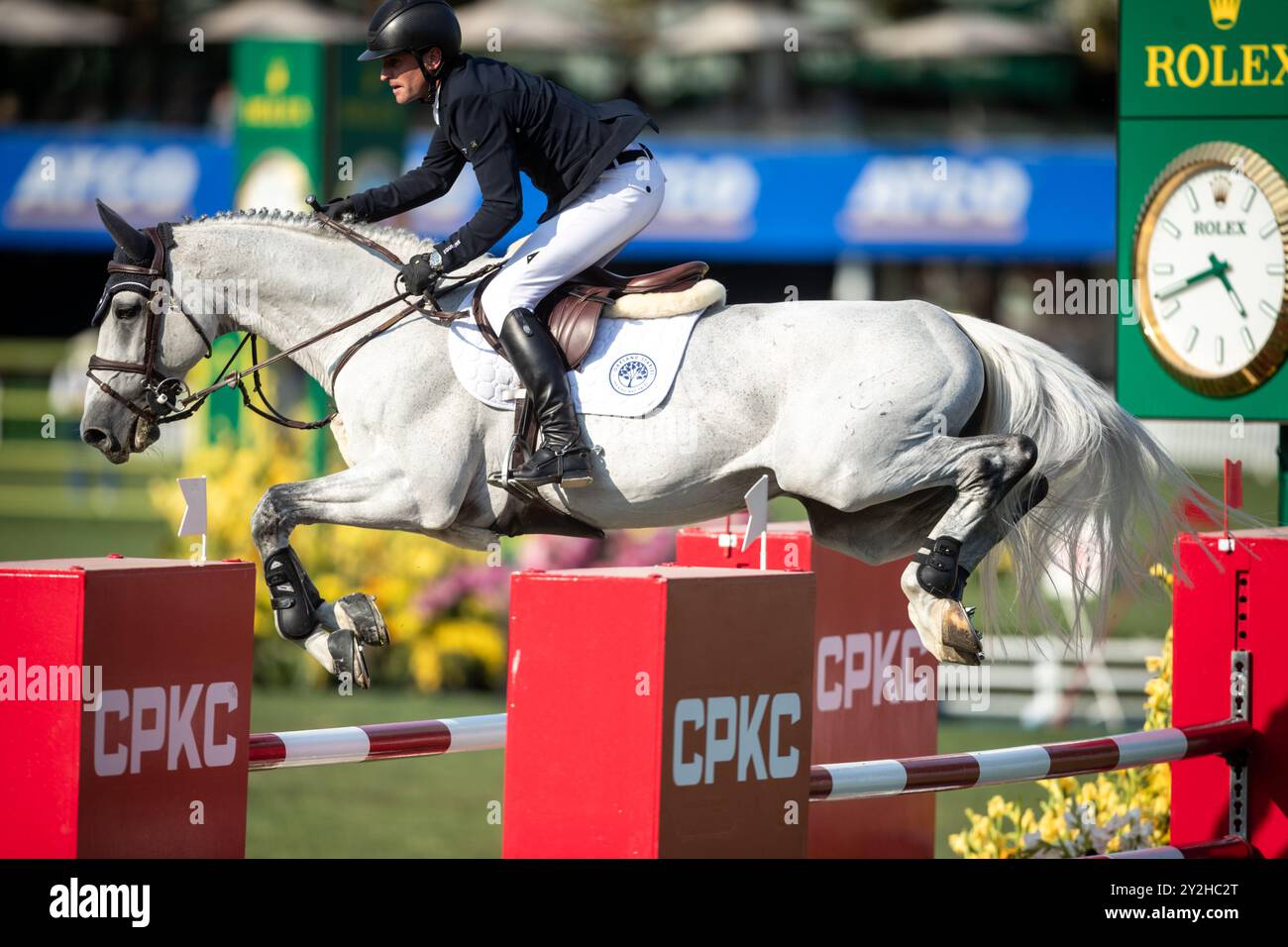 Calgary, Canada - Sept., 8, 2024. Irish rider Darragh Kenny riding VDL ...