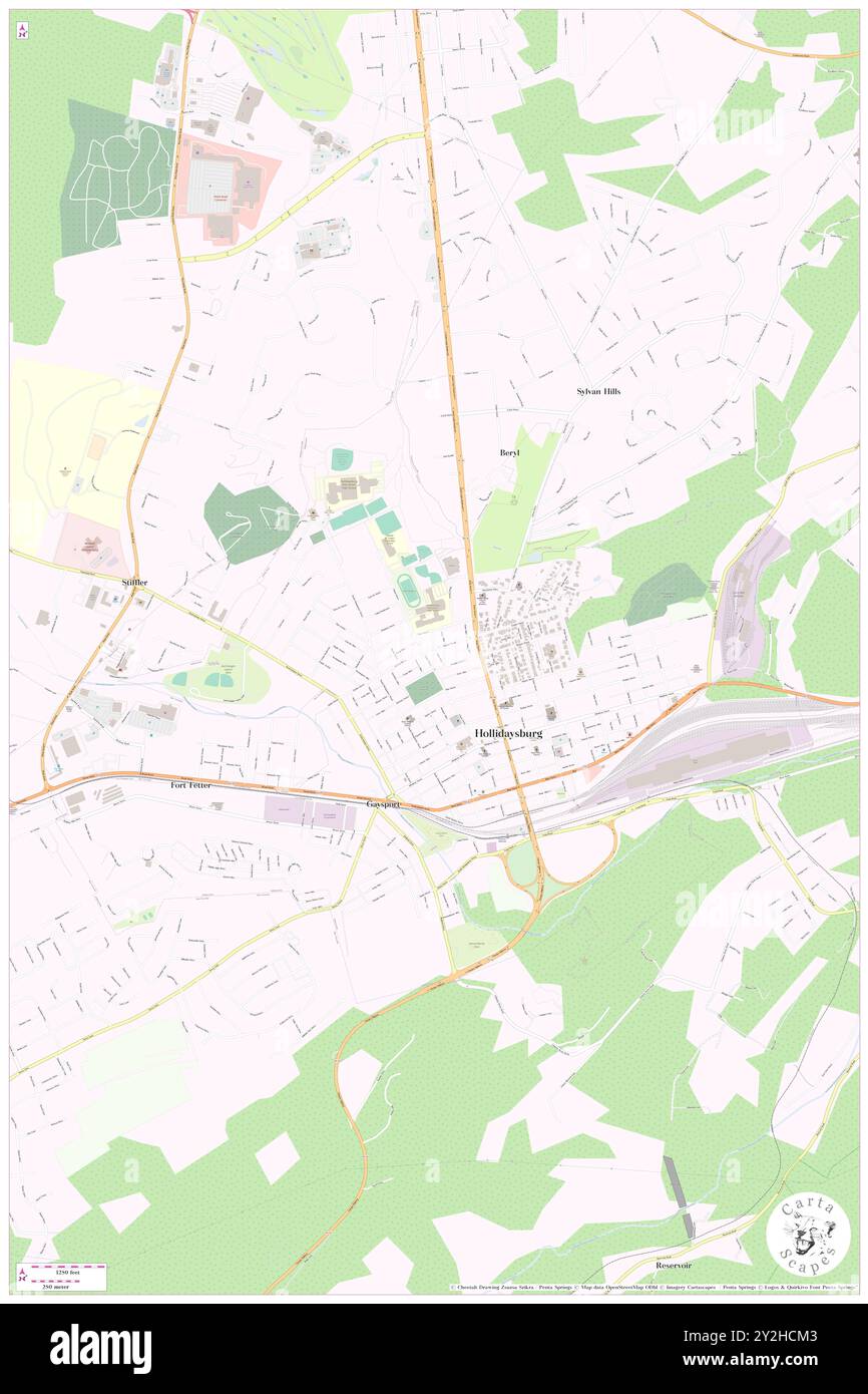 Map of hollidaysburg Cut Out Stock Images & Pictures - Alamy