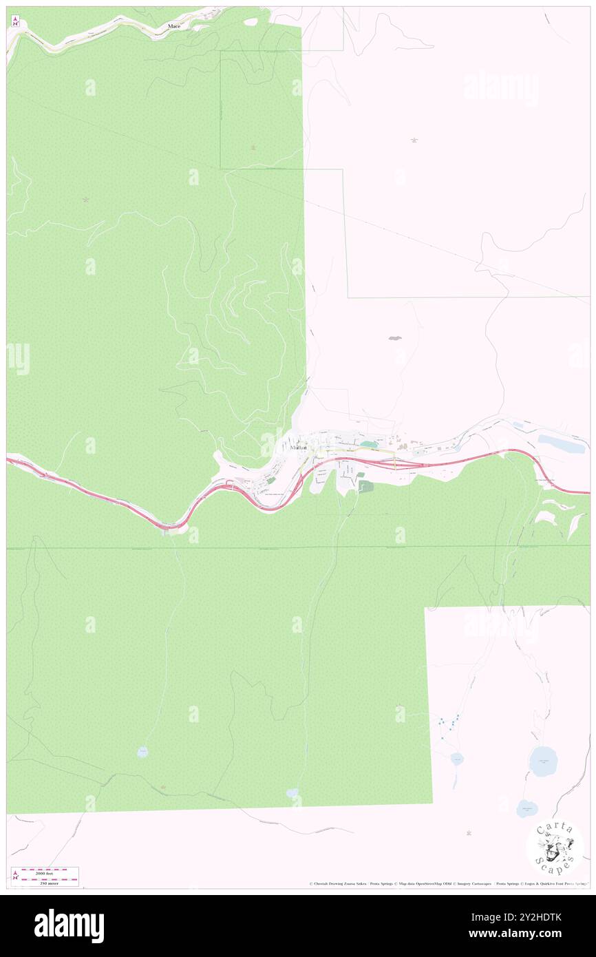Map of mullan idaho Cut Out Stock Images & Pictures - Alamy