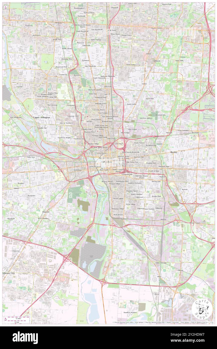 Columbus, Franklin County, US, United States, Ohio, N 39 57' 40'', S 82 ...