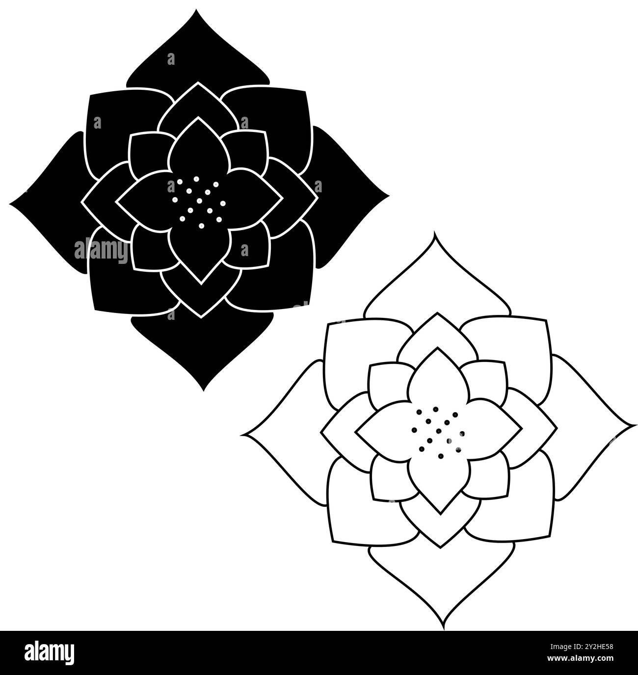 Lotus Icon Vector Symbol Design Illustration Stock Vector Image & Art ...