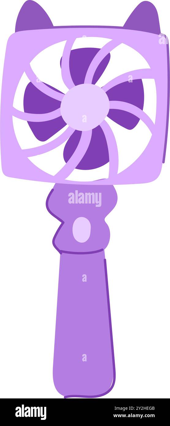 usb hand electric fan cartoon vector illustration Stock Vector Image ...