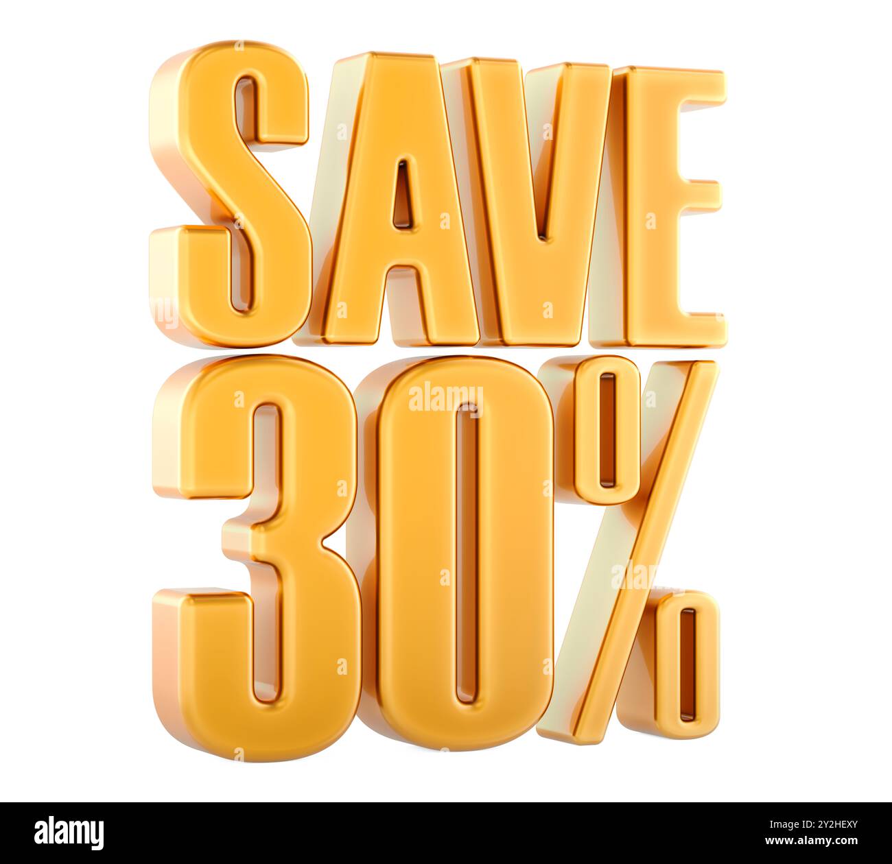 Save 30 percent, sale and discount concept. 3D rendering isolated on ...