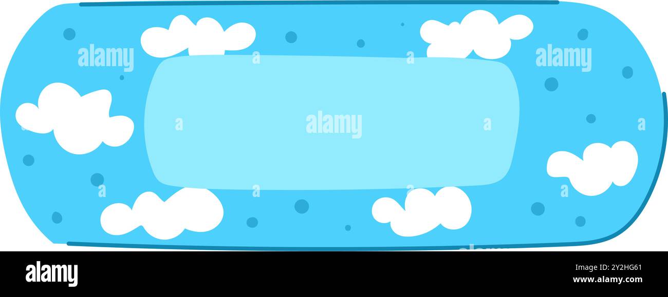 healing kid plaster cartoon vector illustration Stock Vector Image ...