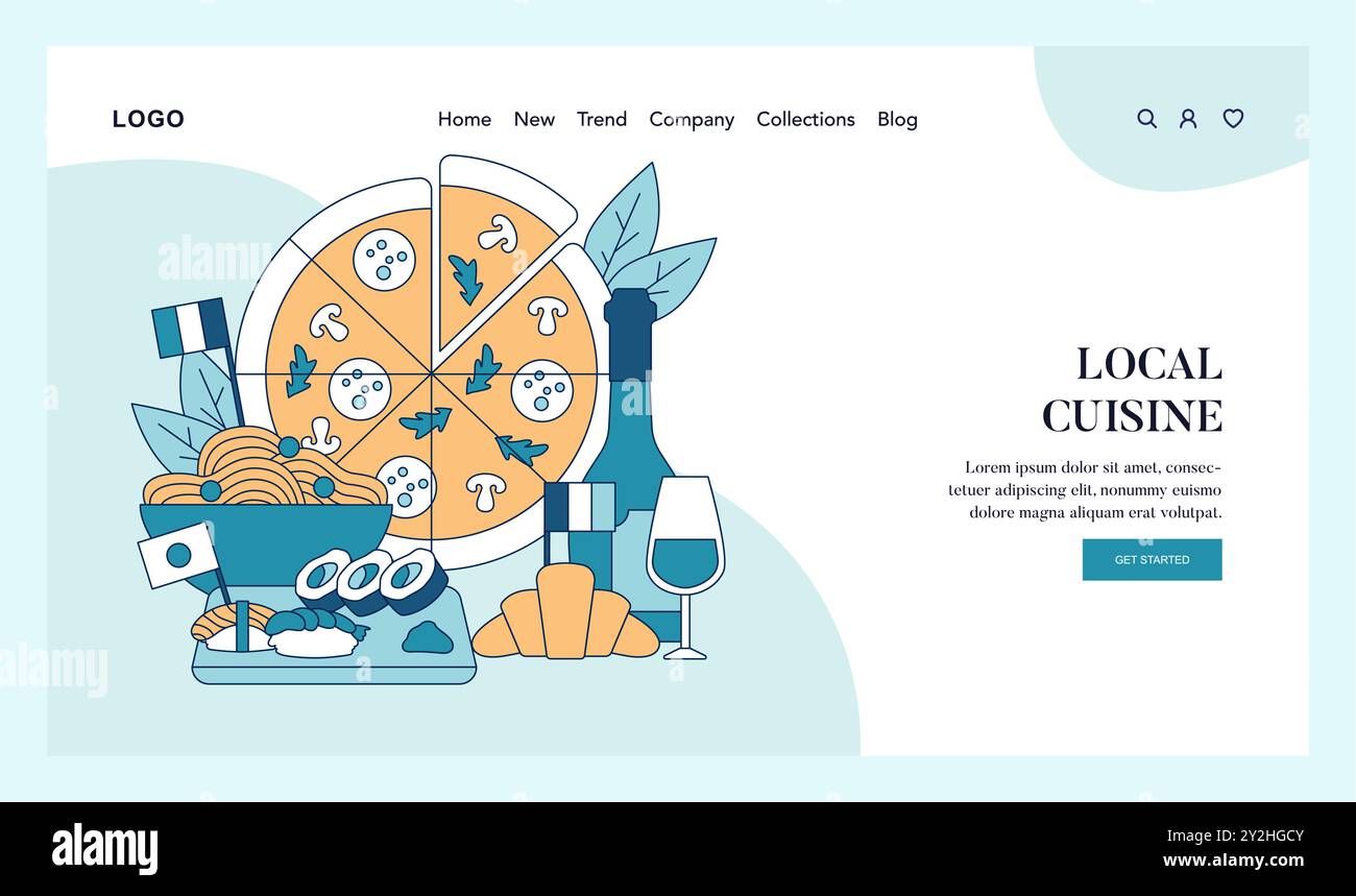 World Cuisine Day concept. Travelers exploring diverse flavors enjoys ...