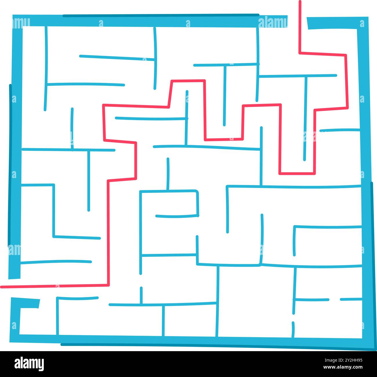 puzzle labyrinth game maze cartoon vector illustration Stock Vector ...