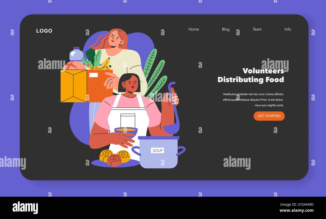 International Day of Charity concept. Illustration of volunteers ...