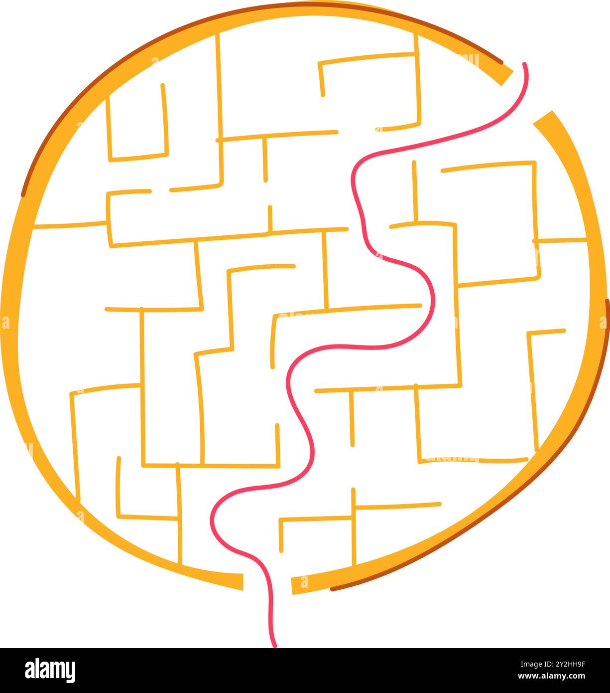 exploration labyrinth game maze cartoon vector illustration Stock ...