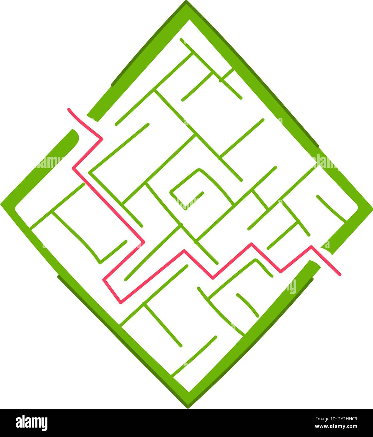 journey labyrinth game maze cartoon vector illustration Stock Vector ...