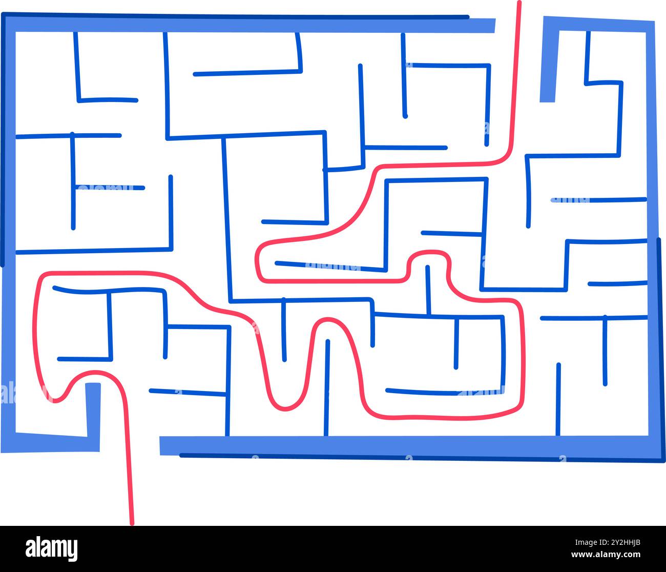 quest labyrinth game maze cartoon vector illustration Stock Vector ...