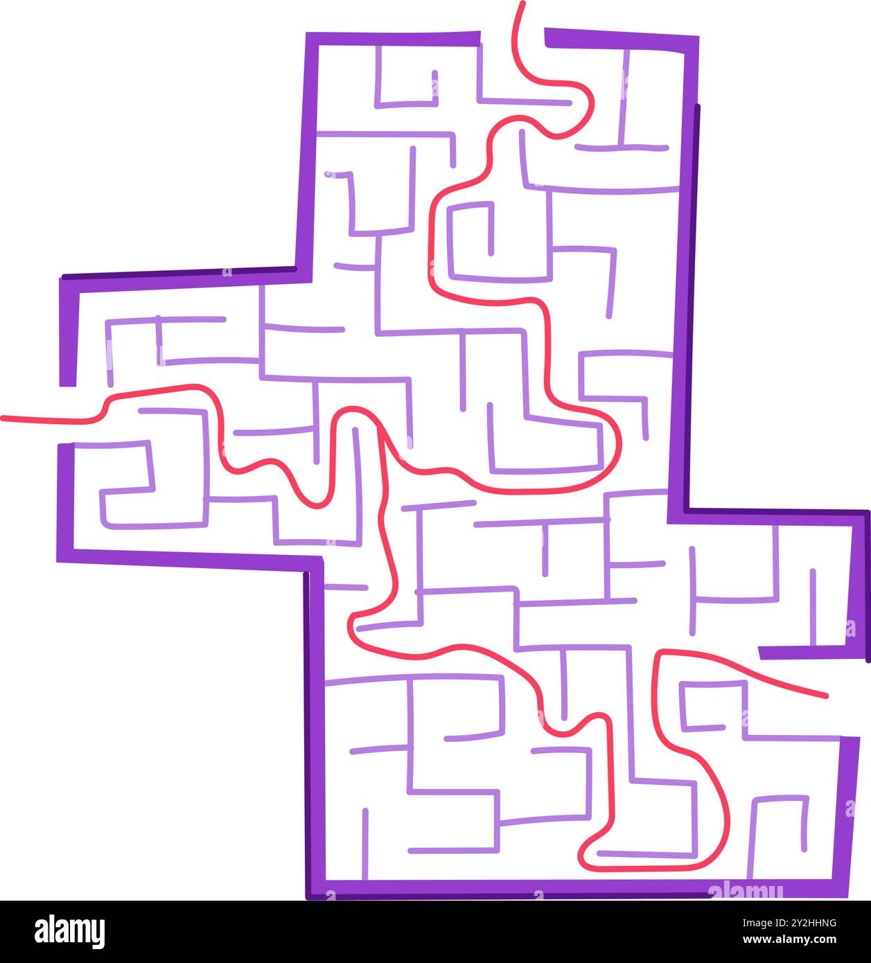 riddle labyrinth game maze cartoon vector illustration Stock Vector ...