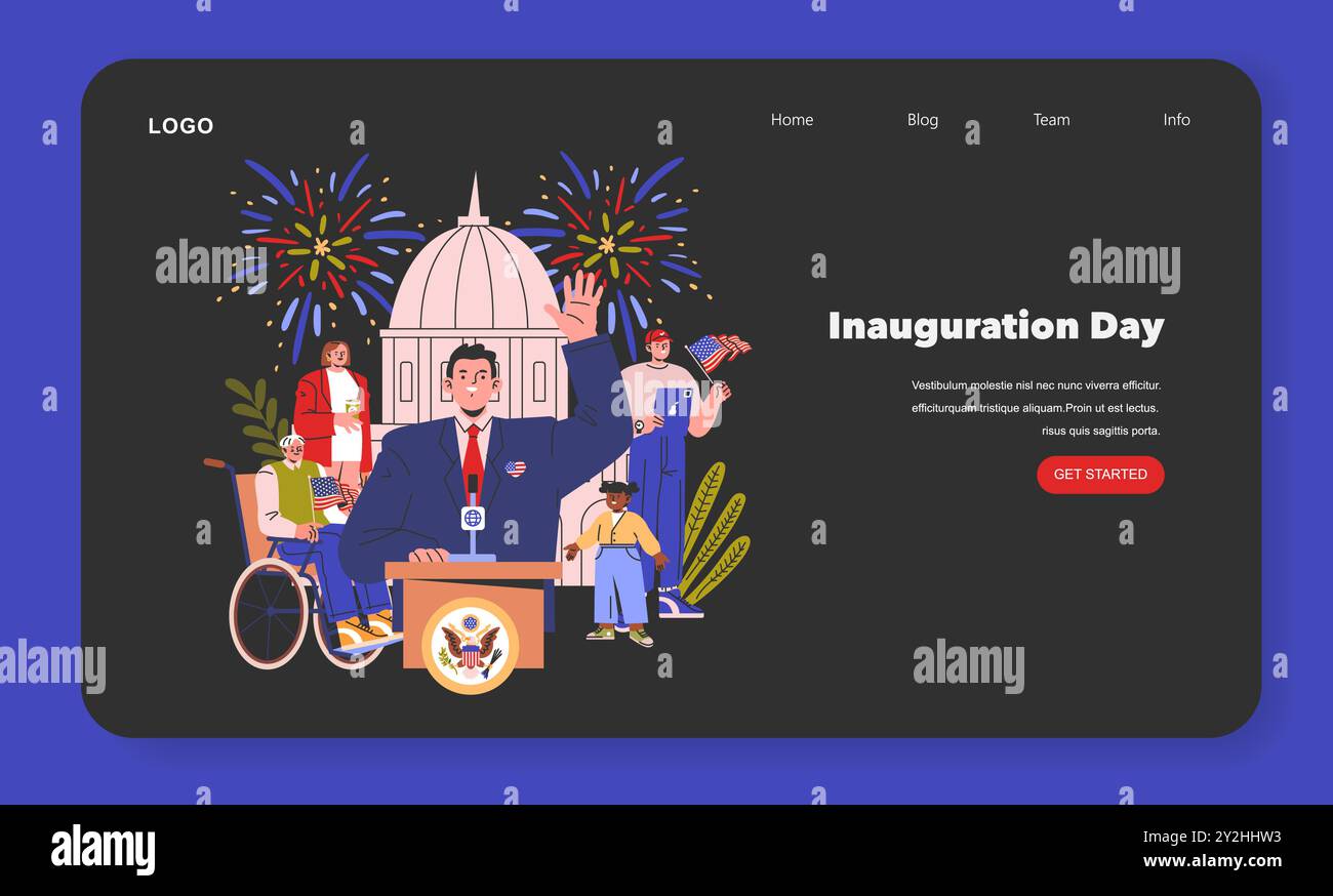 Inauguration Day concept. Diverse group celebrating new leadership with ...