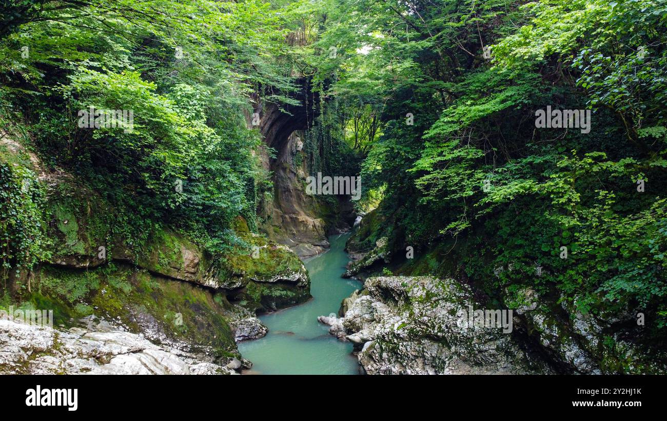 Scenic views of Martvili Canyon in Georgia perfect for boat cayaking ...