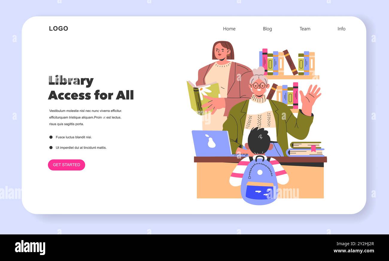 Knowledge For All concept. Digital illustration of diverse people ...