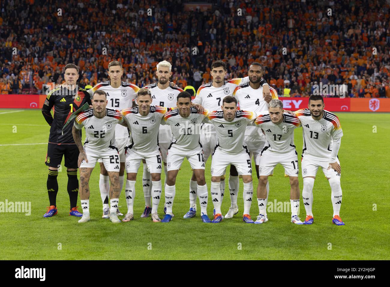 AMSTERDAM - Back row (l-r) Germany goalkeeper Marc-Andre ter Stegen ...