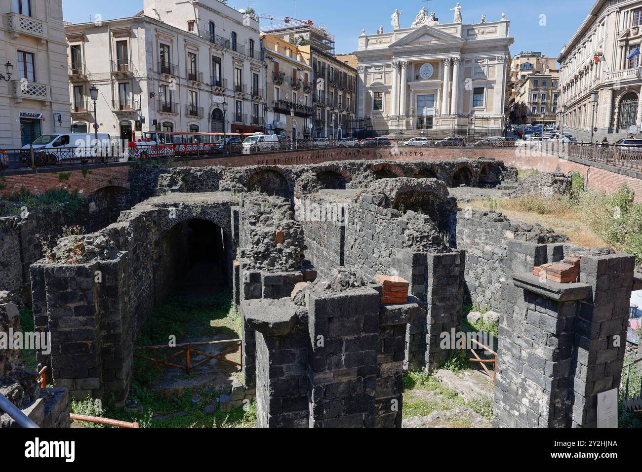 Roman Amphitheatre of Catania, Catania, Sicily Stock Photo - Alamy