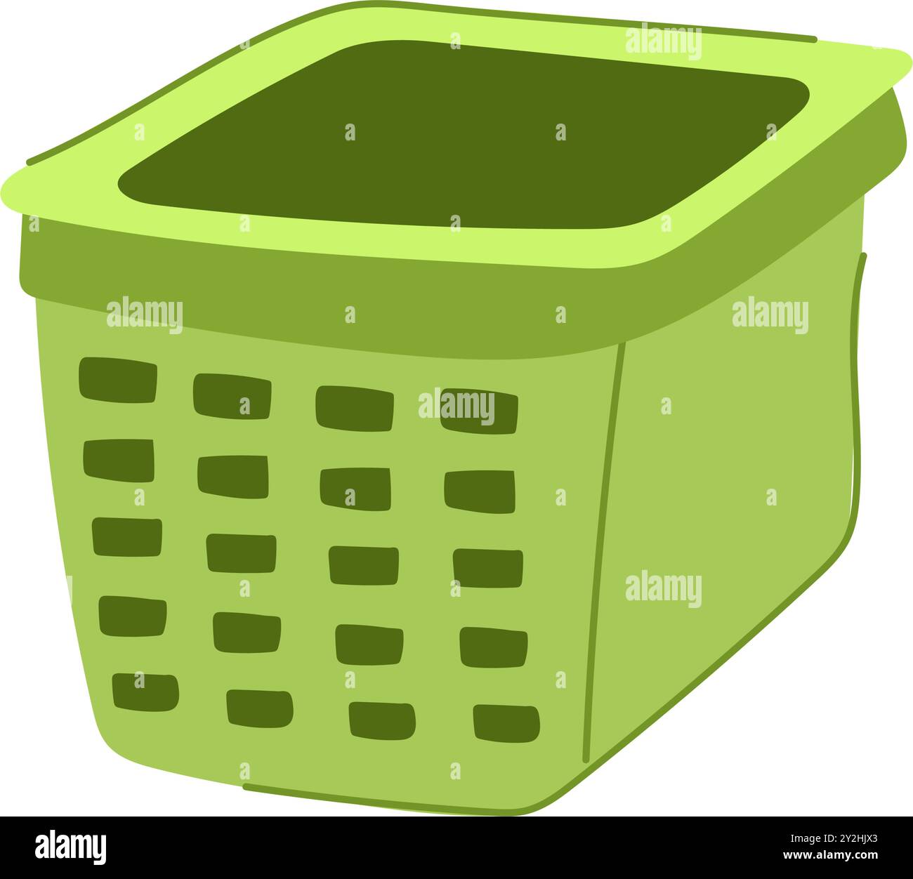 lightweight laundry basket plastic cartoon vector illustration Stock ...