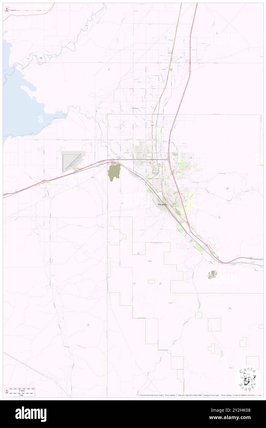 Pocatello map Cut Out Stock Images & Pictures - Alamy