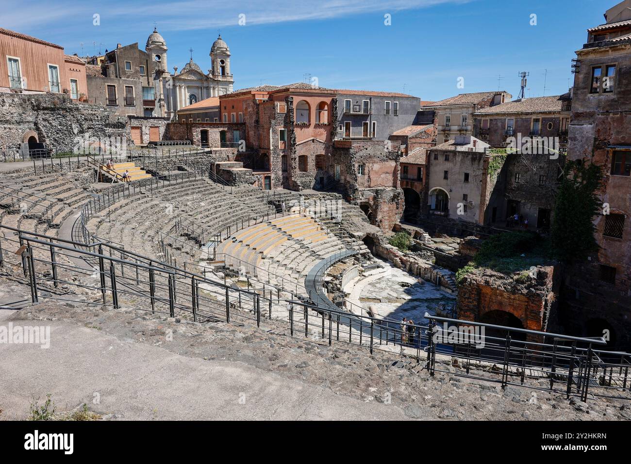 Ancient Greek Roman theatre of Catania, Sicily Stock Photo - Alamy