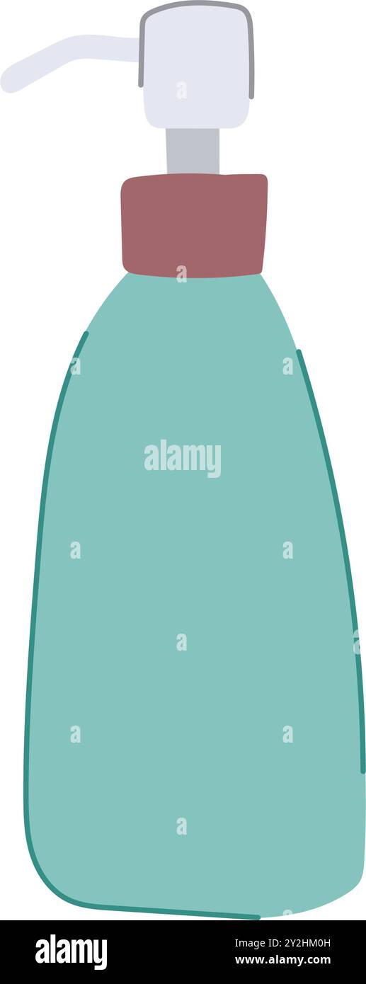 automatic liquid soap dispenser cartoon vector illustration Stock ...