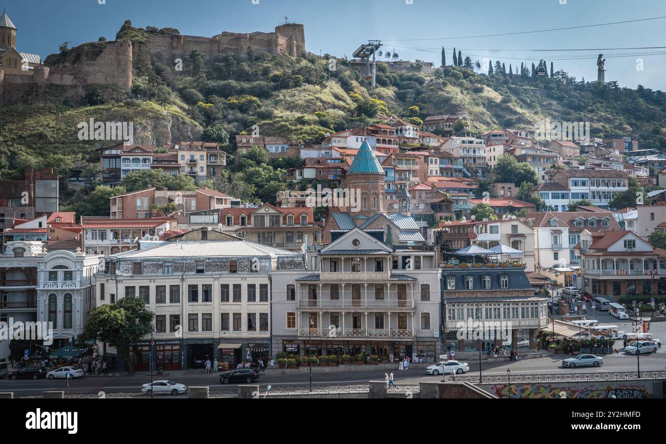 Tbilisi, Georgia - September 10, 2024: A captivating view of the ...
